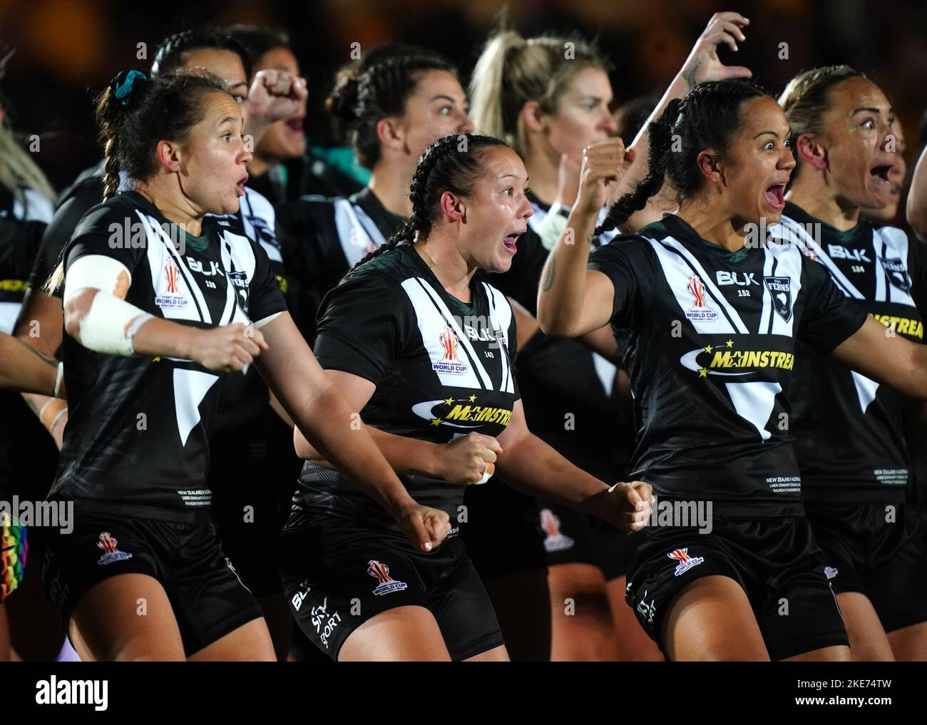New Zealand perform the Haka prior to the Women's Rugby League World ...