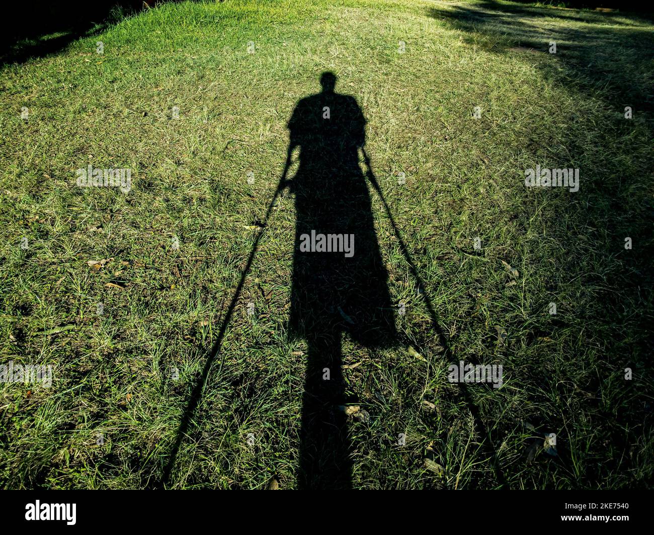 Shadow of a disabled person Stock Photo - Alamy