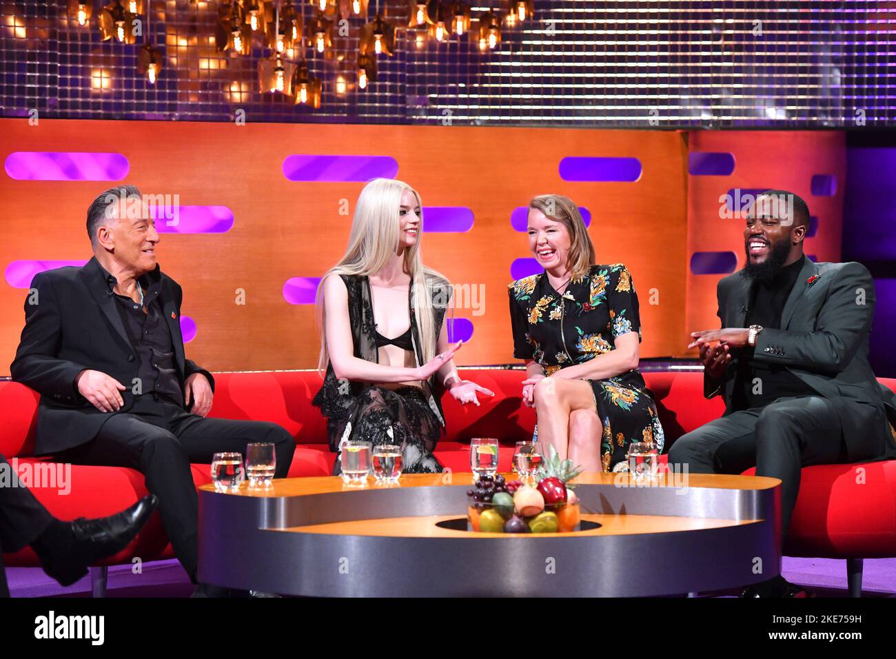 EDITORIAL USE ONLY (left to right) Bruce Springsteen, Anya Taylor-Joy ...