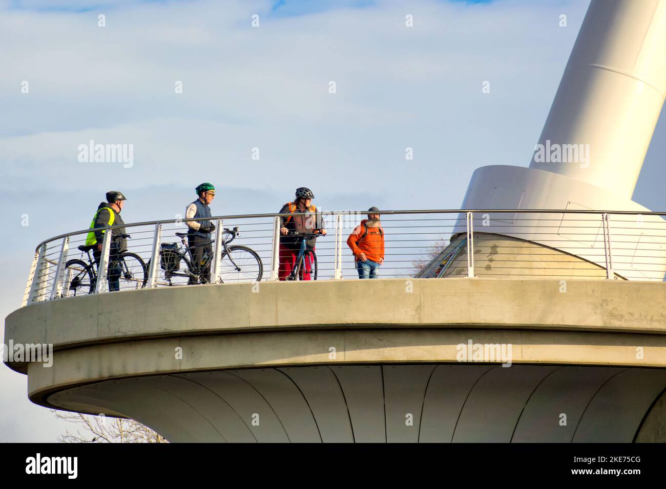 Glasgow, Scotland, UK 10th Novemberr, 2022 New bridge linking Edinburgh ...