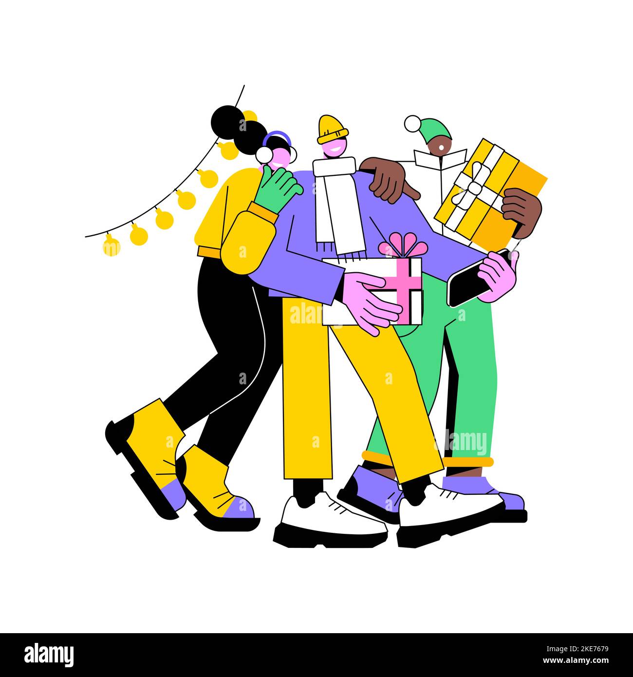 Get ready for a party isolated cartoon vector illustrations. Group of ...