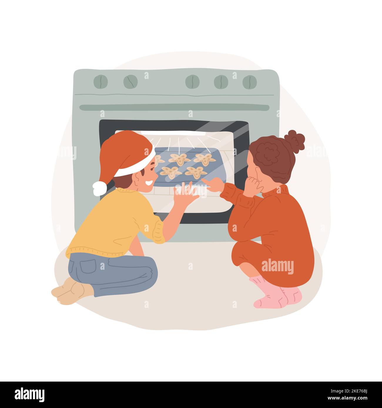 Waiting time isolated cartoon vector illustration. Small children ...