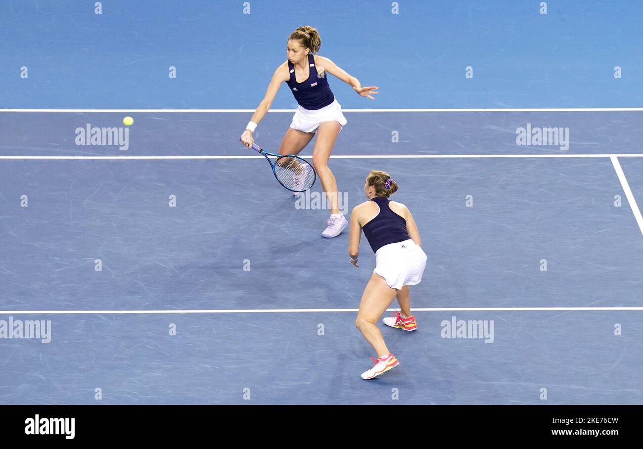 Great Britain's Olivia Nicholls and Alicia Barnett during their doubles ...