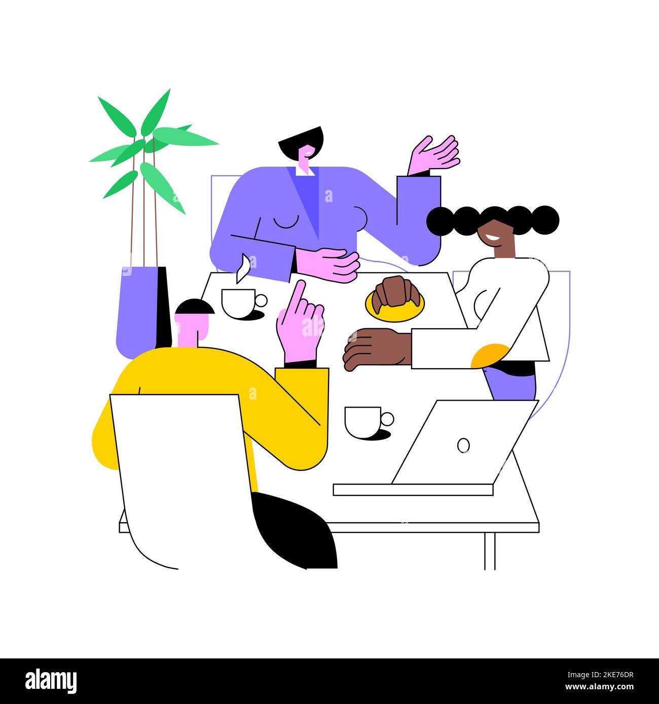 Business meeting isolated cartoon vector illustrations. Group of people ...