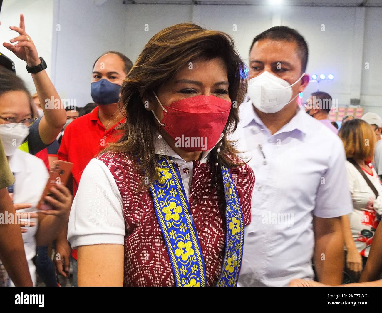 Malabon, Philippines. 10th Nov, 2022. Senator Imee Marcos enters the ...