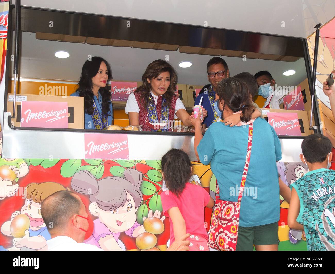 Malabon, Philippines. 10th Nov, 2022. Senator Imee Marcos gives free ...