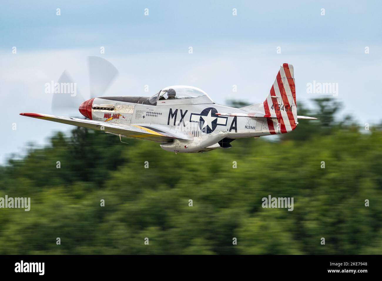 A North American P-51 Mustang performs during an air show in Gatineau ...