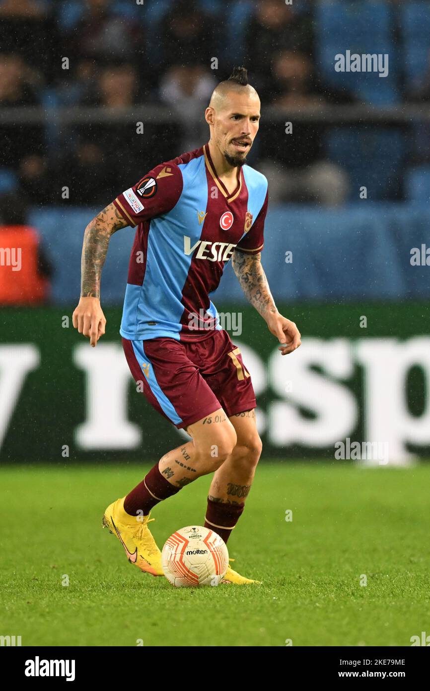 TRABZON - Marek Hamsik of Trabzonspor AS during the UEFA Europa League ...