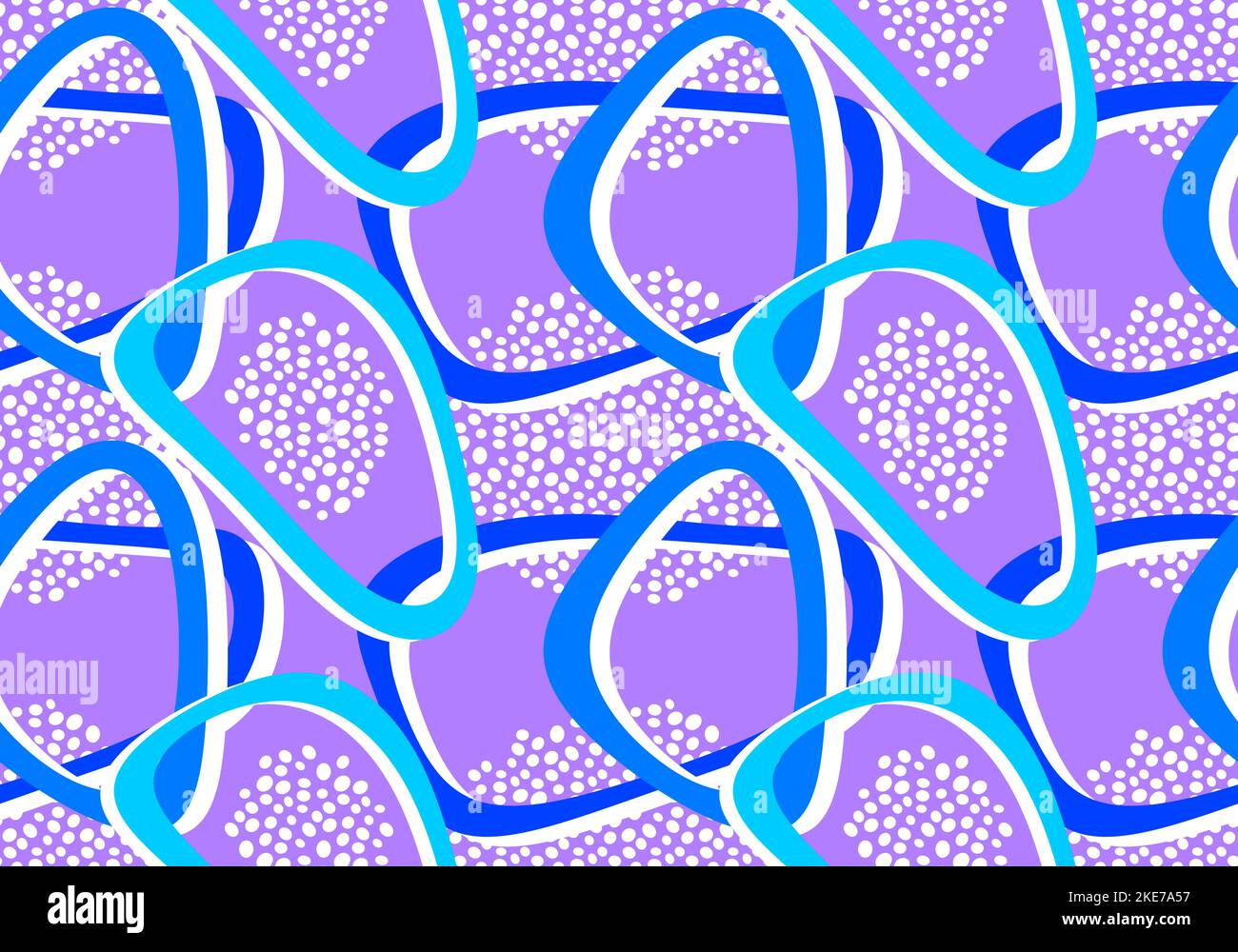 Cartoon geometric oval seamless polka dots circle pattern for wrapping ...