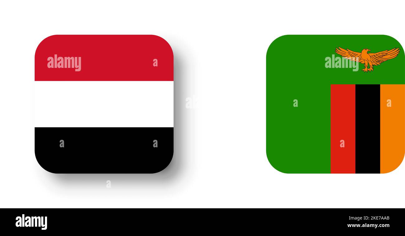 Yemen flag - flat vector square with rounded corners and dropped shadow Stock Vector Image & Art ...