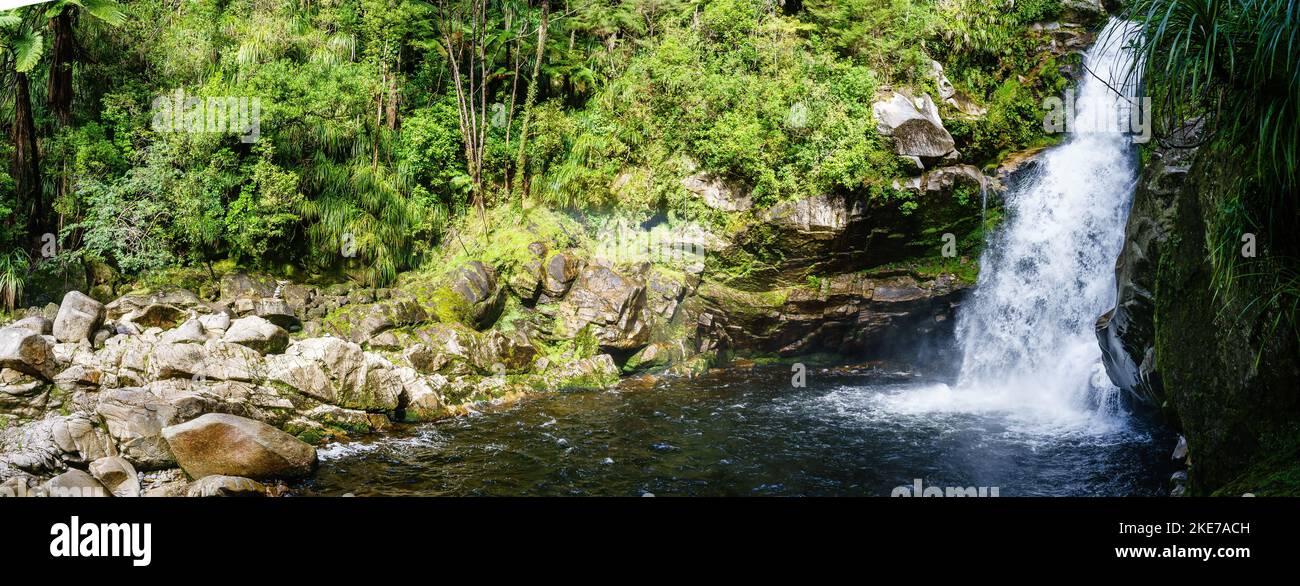 The Wainui Falls, Abel Tasman National Park, New Zealand Stock Photo ...