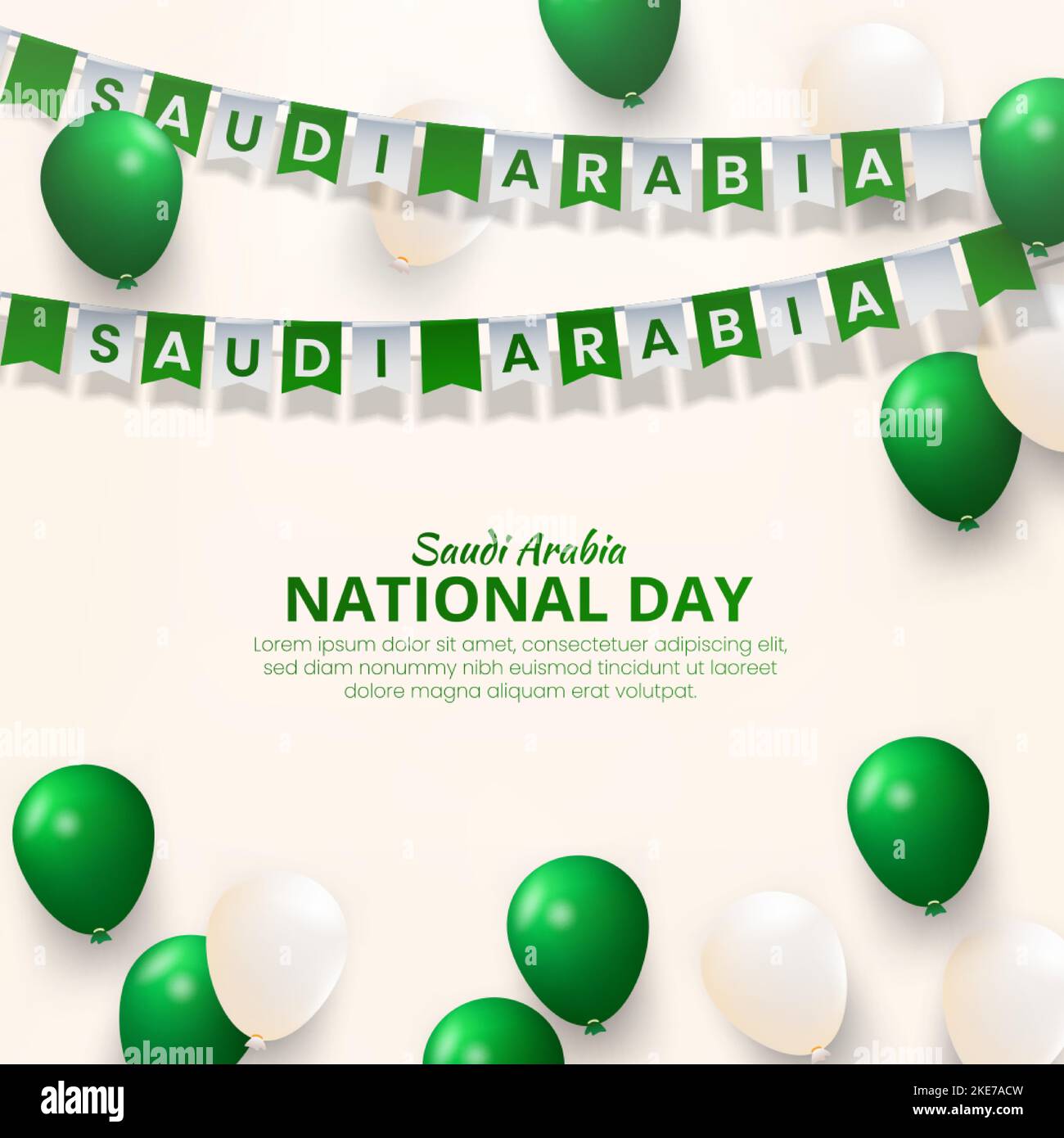 Saudi Arabia National Day Social Media Banner Template Stock Vector Image & Art - Alamy