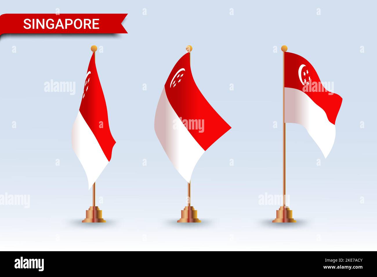 singapore table flag set with different styles Stock Vector Image & Art ...