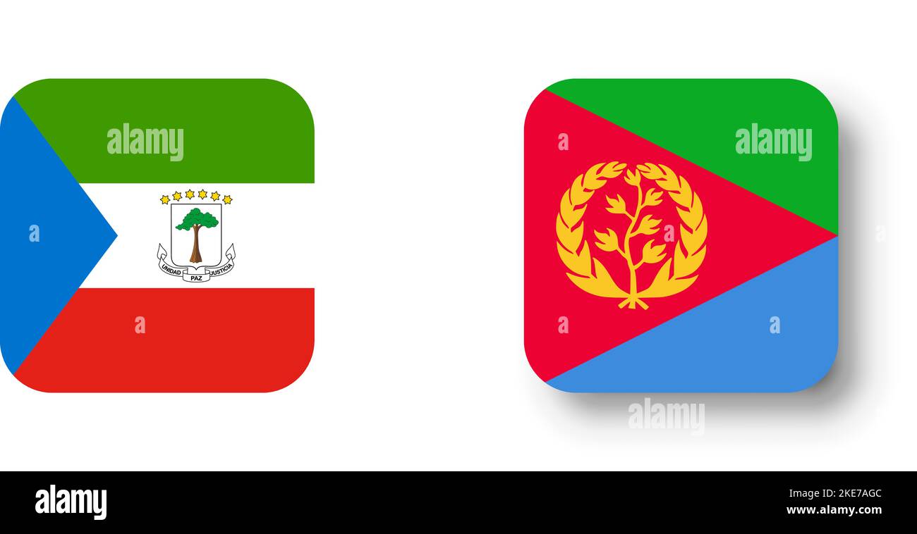 Eritrea flag - flat vector square with rounded corners and dropped shadow Stock Vector Image ...