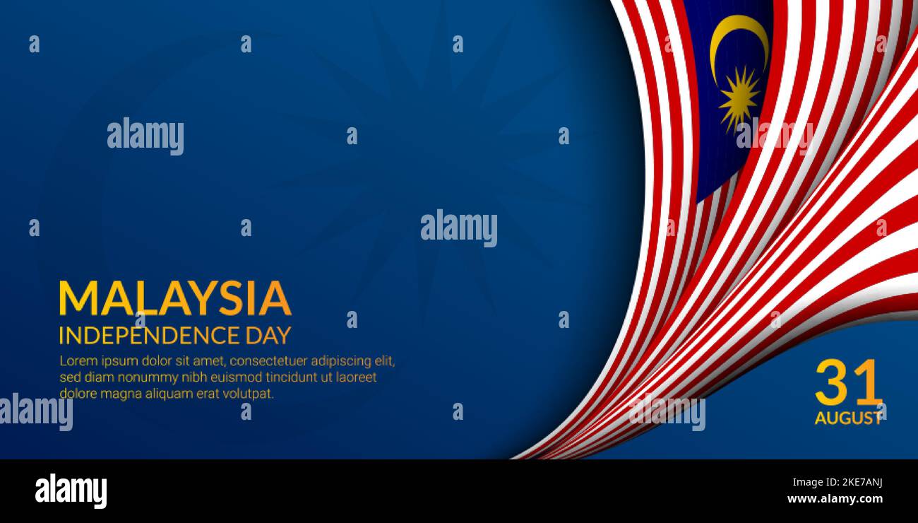 malaysia independence day banner. background presentation.backdrop ...