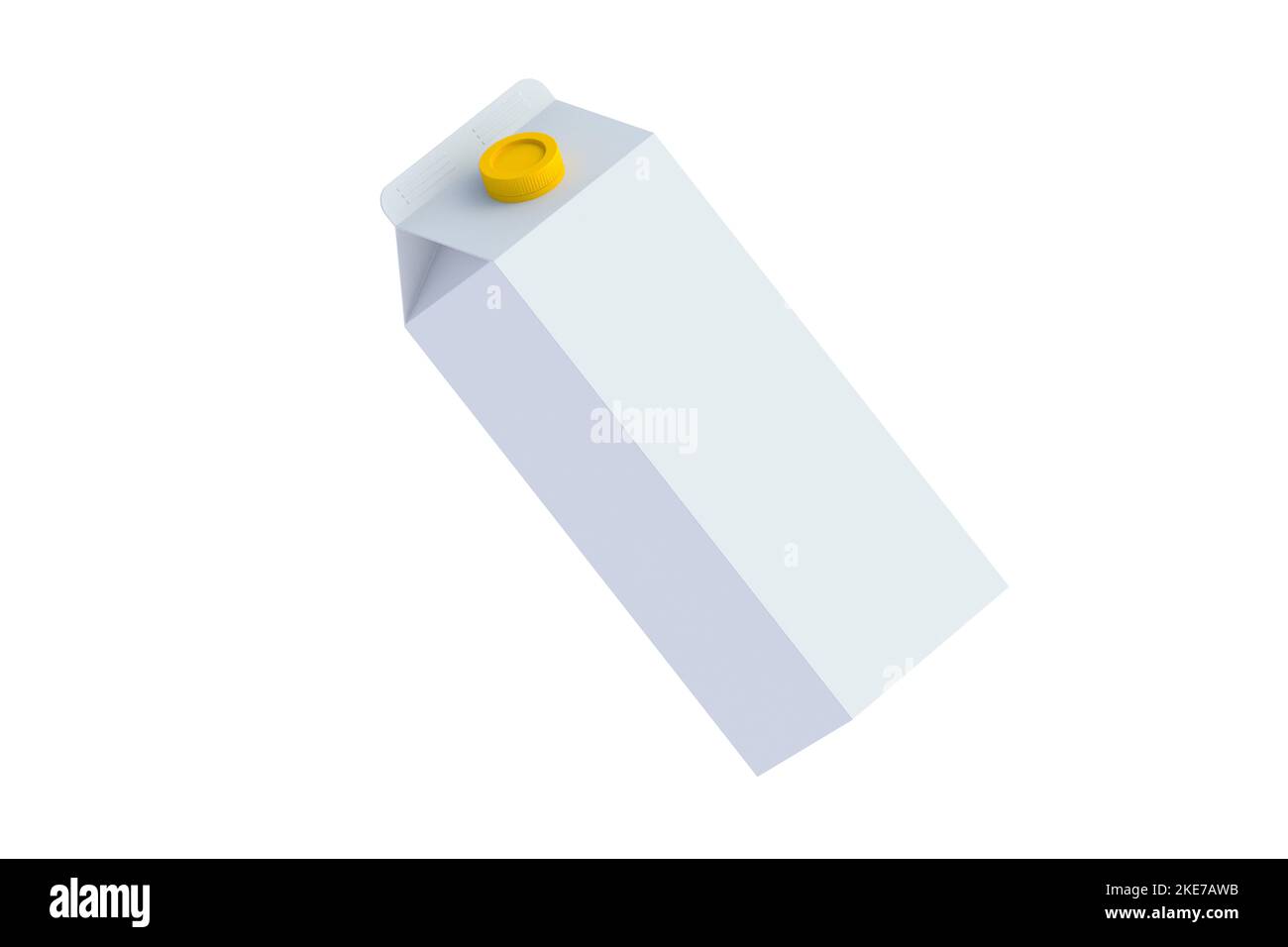 Package of milk isolated on white background. 3d render Stock Photo - Alamy