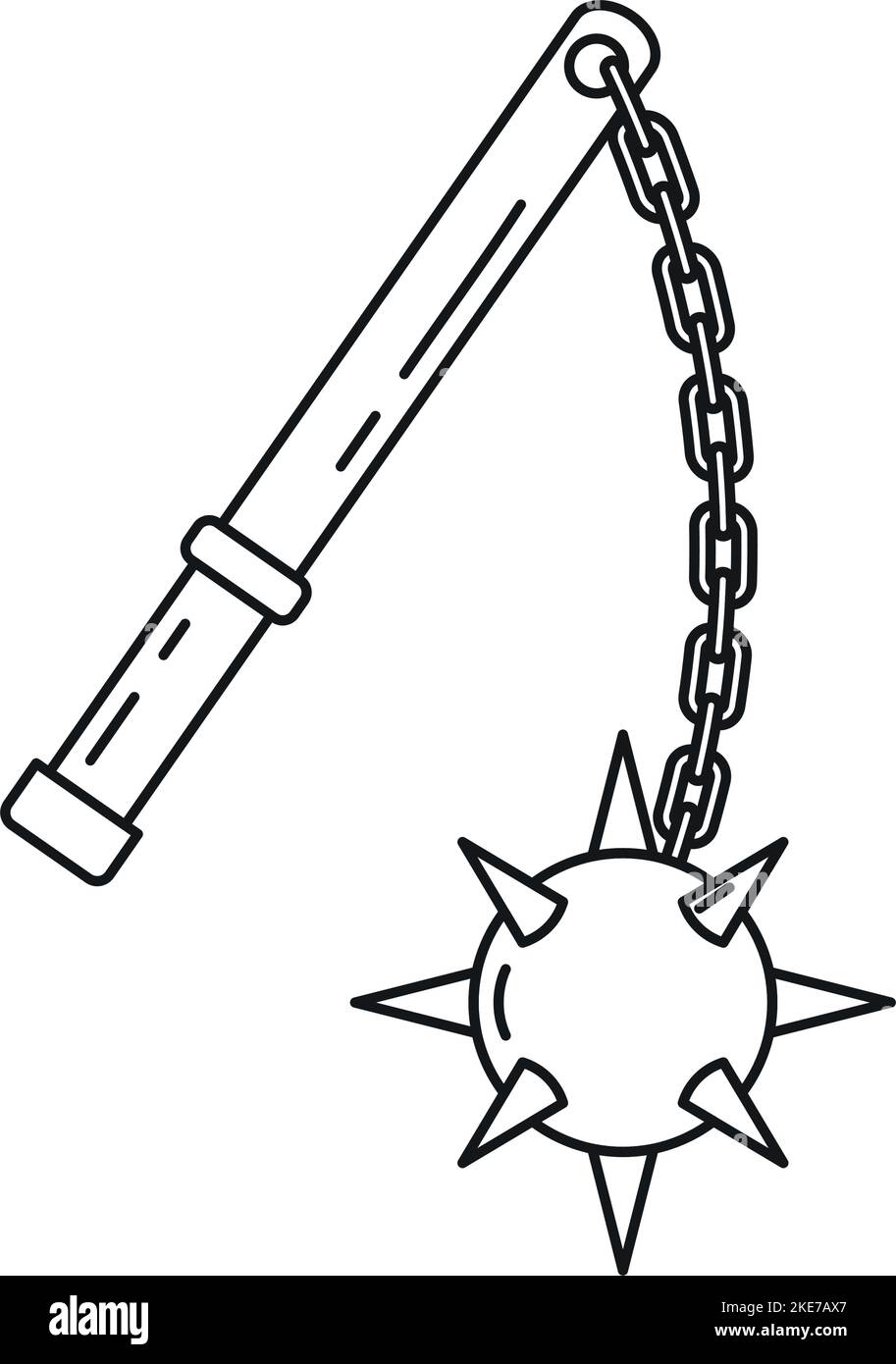 Medieval Mace Drawing
