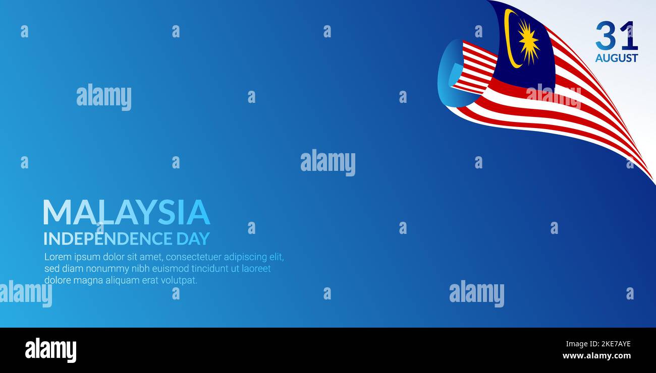 malaysia independence day banner. background presentation. backdrop ...