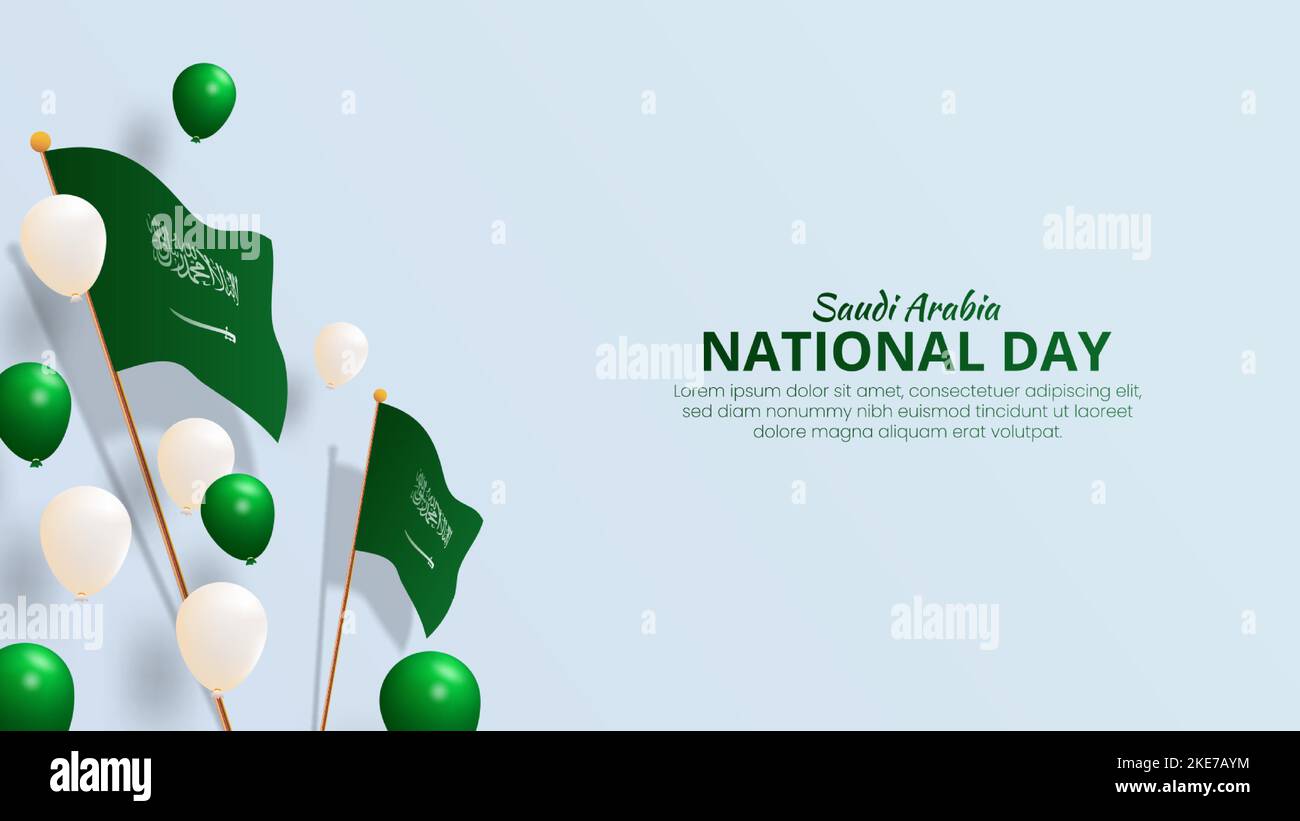Saudi Arabia National Day Banner Stock Vector Image & Art - Alamy