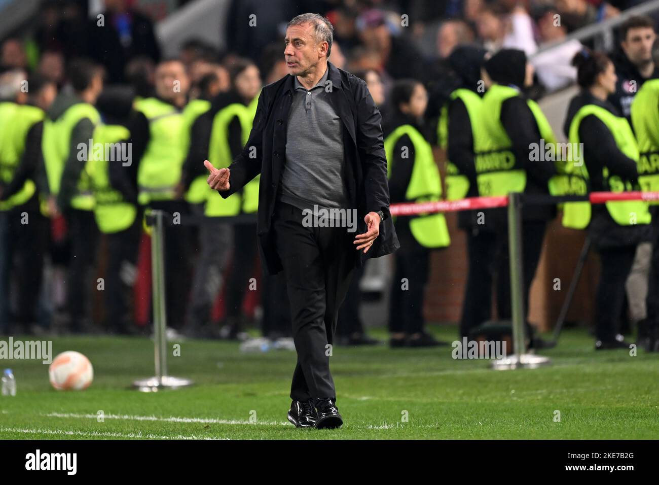TRABZON - Trabzonspor AS trainer coach Abdullah Avci during the UEFA ...