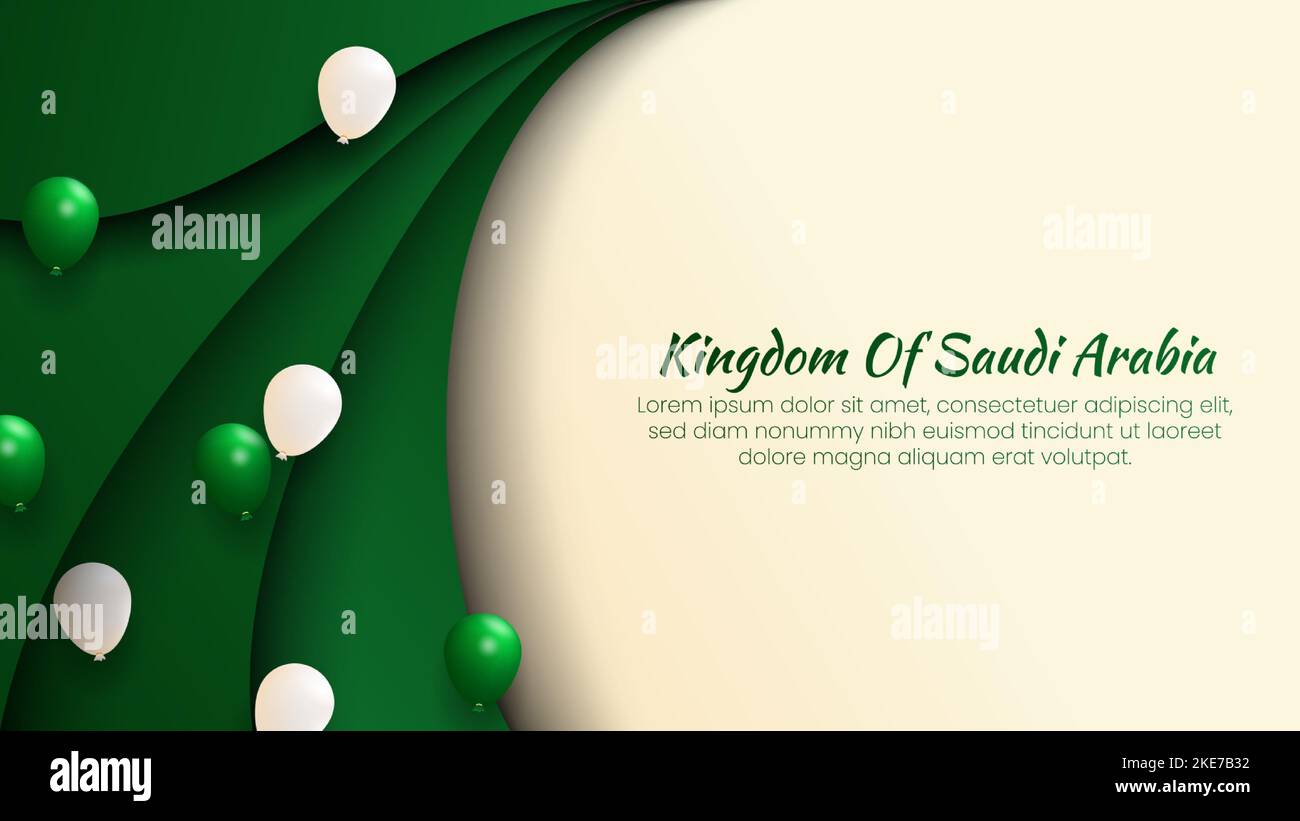 Saudi Arabia National Day Banner Stock Vector Image & Art - Alamy