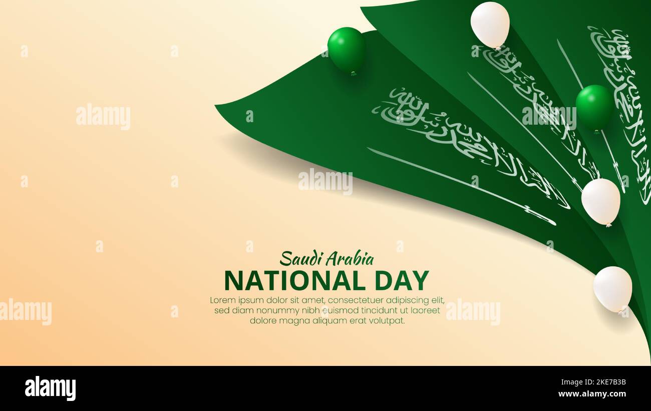 Saudi Arabia National Day Banner Stock Vector Image & Art - Alamy