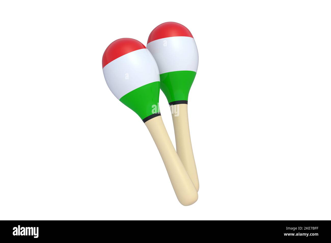 Mexican maracas isolated on white background. 3d render Stock Photo - Alamy