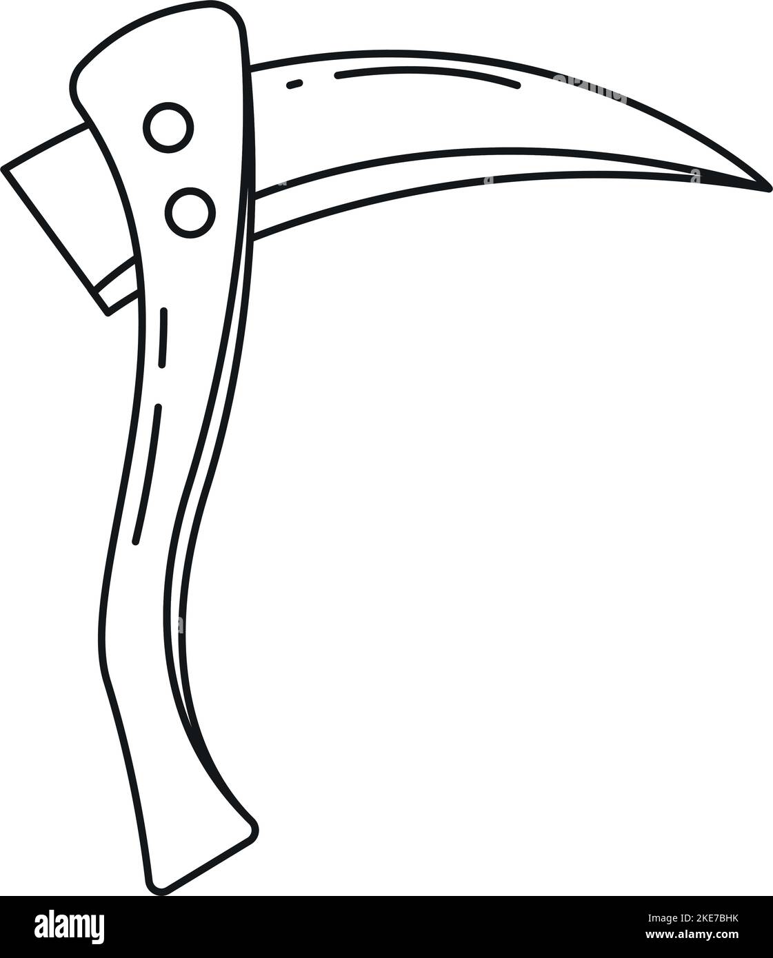 Isolated scythe weapon medieval weapon icon Vector Stock Vector Image ...