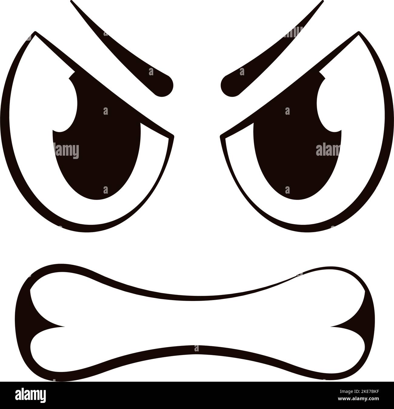 Flat angry expression emote avatar Vector Stock Vector Image & Art - Alamy