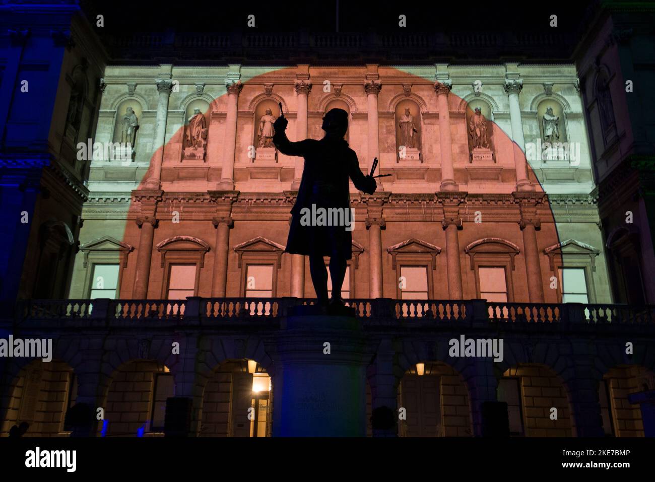 animation projected onto a building Stock Photo - Alamy