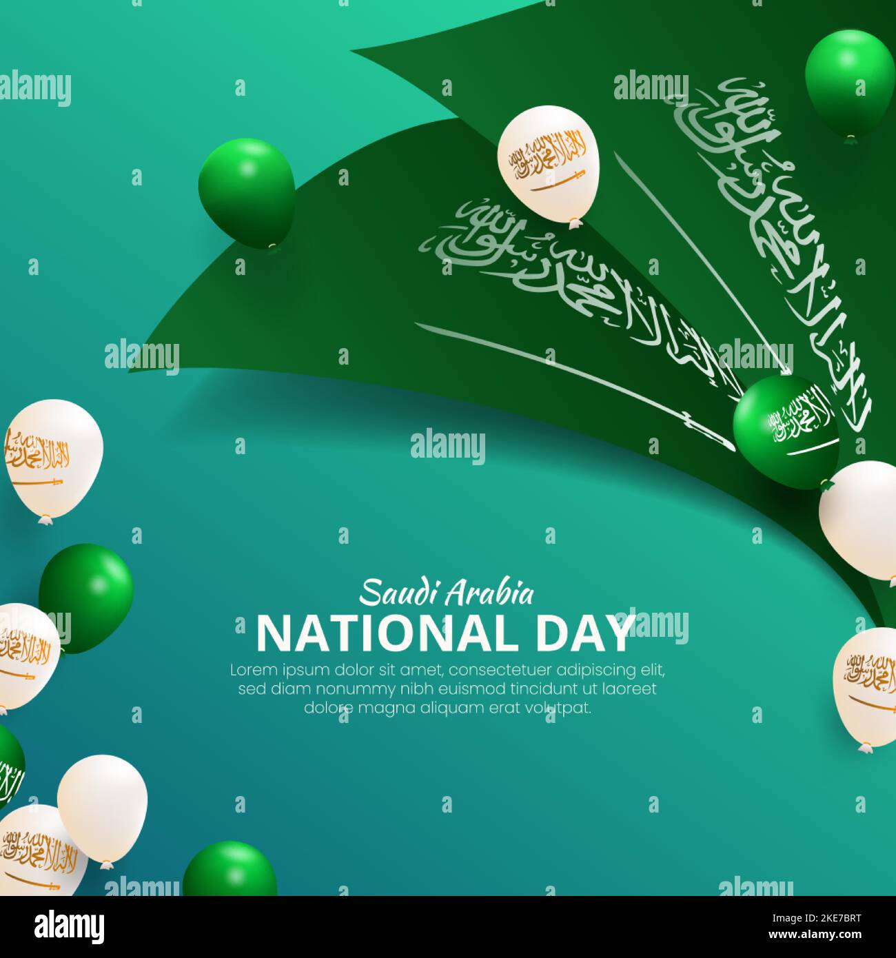 Saudi Arabia National Day Social Media Banner Template Stock Vector Image & Art - Alamy