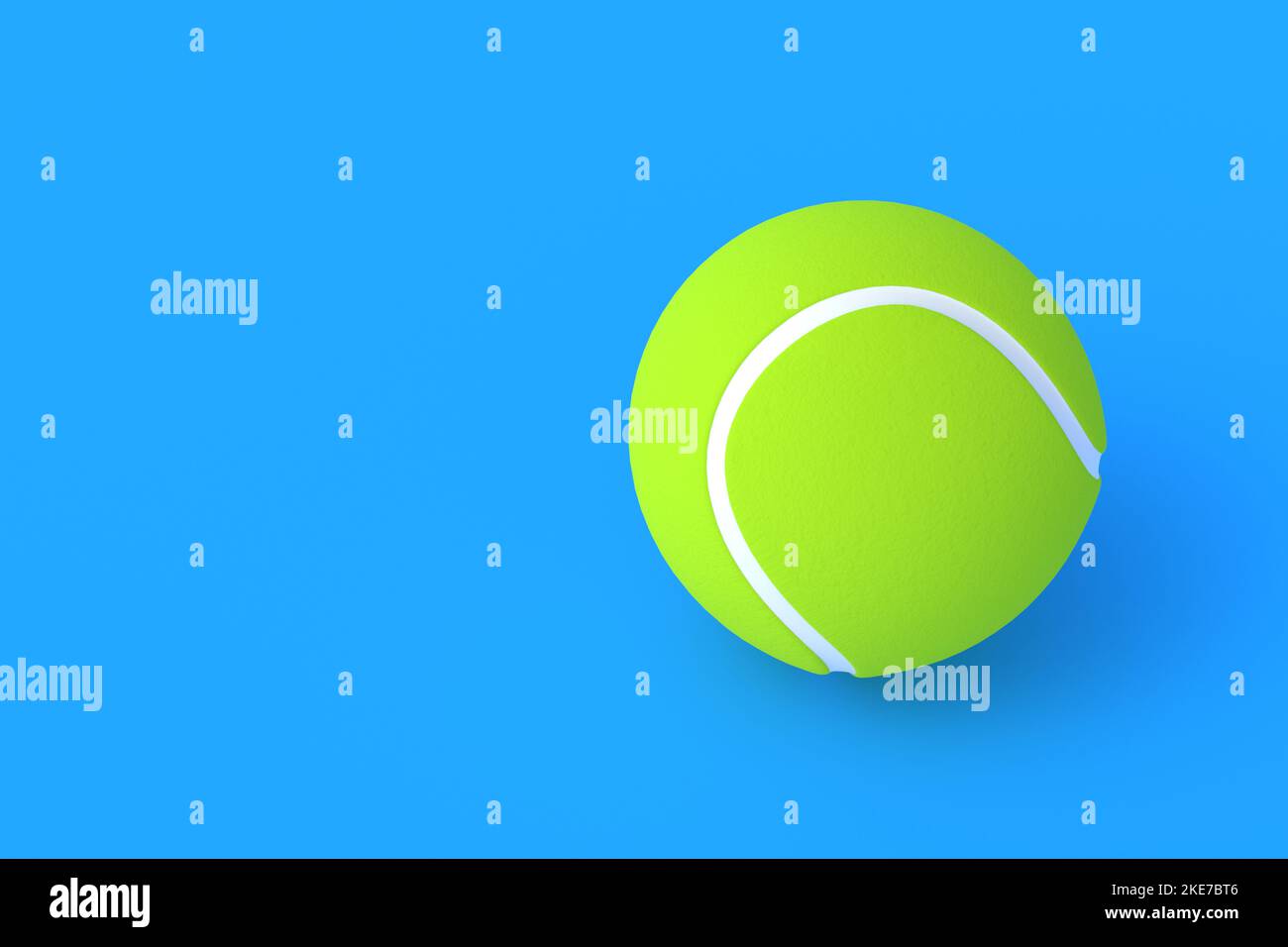 One tennis ball on blue background. International championship. Sports ...