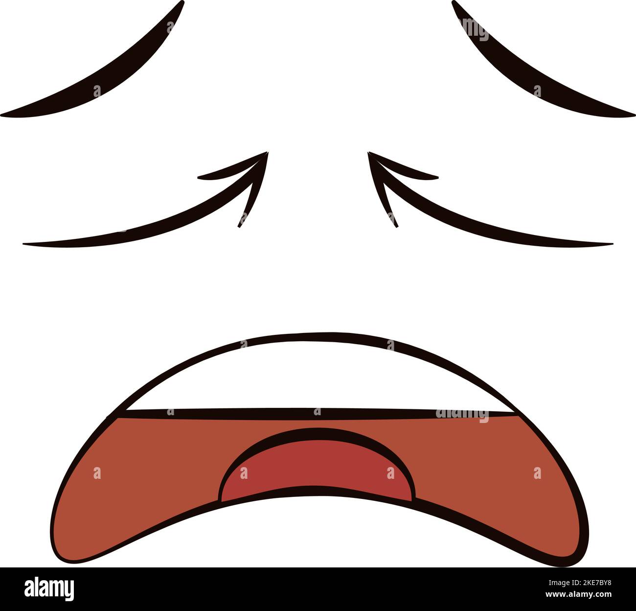 White flat sad face expression avatar Vector Stock Vector Image & Art ...