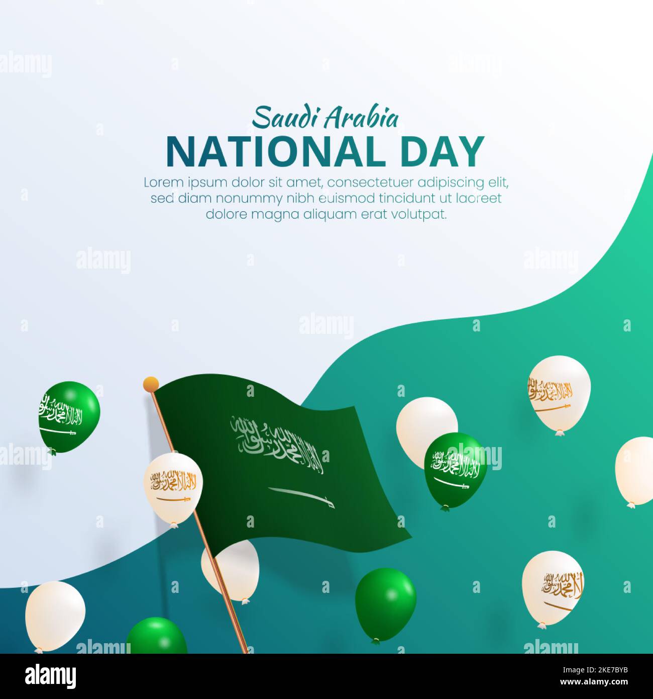 Saudi Arabia National Day Social Media Banner Template Stock Vector ...