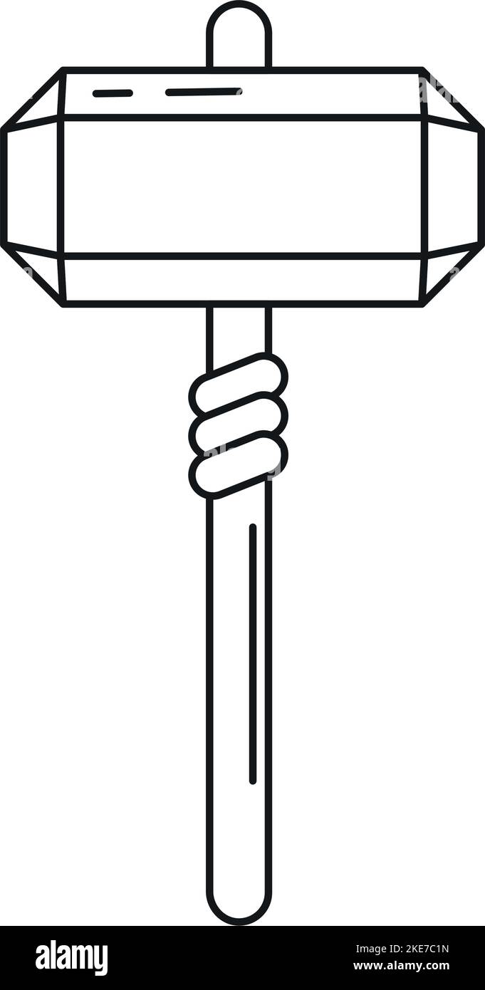 Isolated hammer weapon medieval icon Vector Stock Vector Image & Art ...