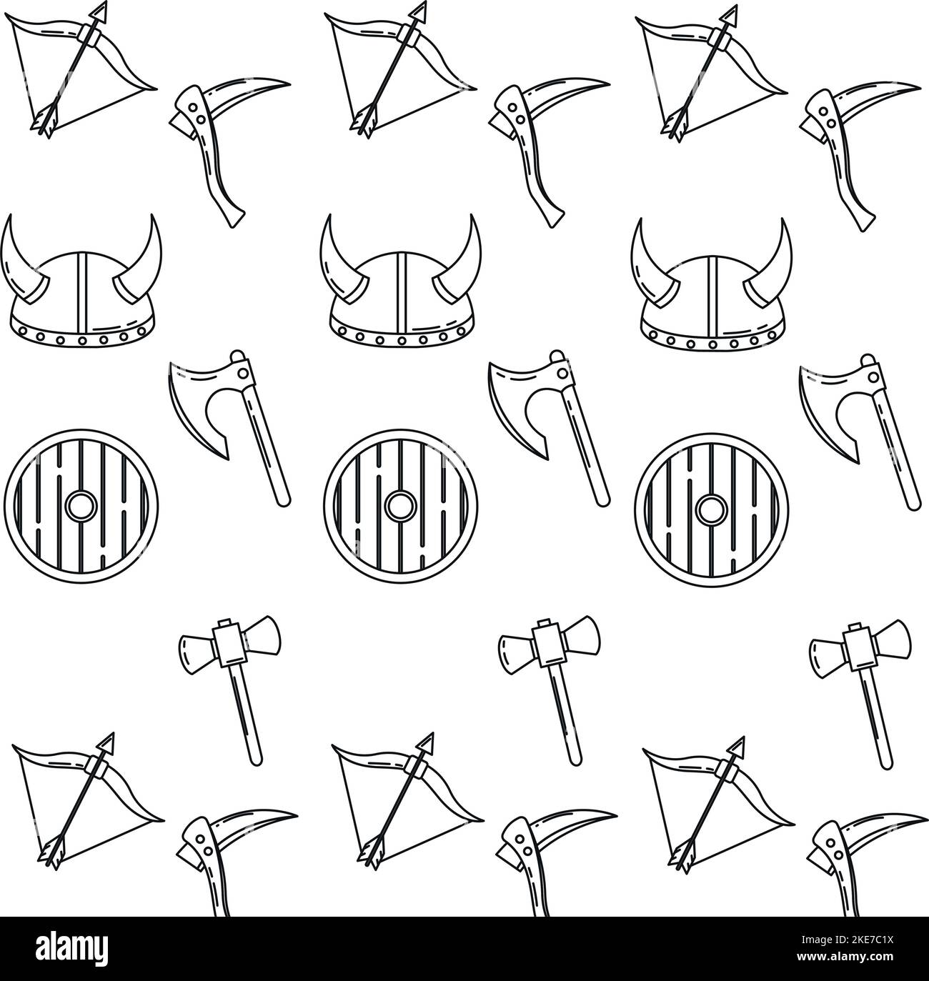 Seamless pattern background with medieval weapons icon Vector Stock Vector Image & Art - Alamy