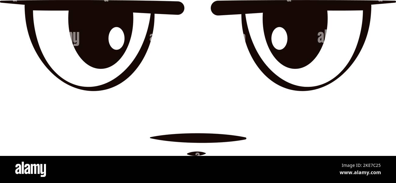 White flat serious face expression avatar Vector Stock Vector Image ...