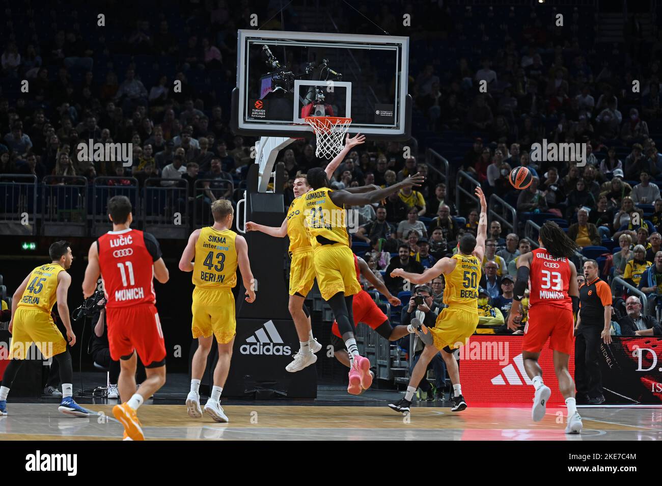 Berlin, Germany. 10th Nov, 2022. Basketball: Euroleague, Alba Berlin ...