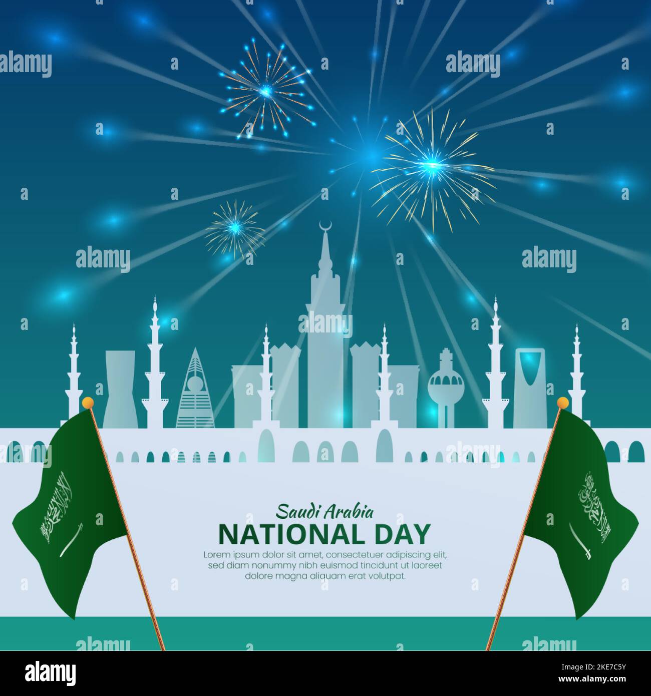 Saudi Arabia National Day Social Media Banner Template Stock Vector Image & Art - Alamy