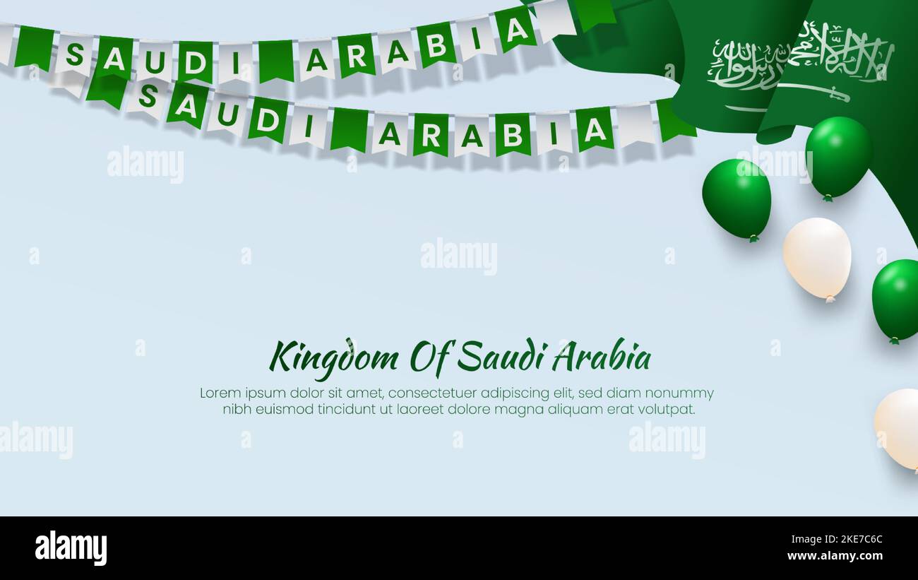 Saudi Arabia National Day Banner Stock Vector Image & Art - Alamy