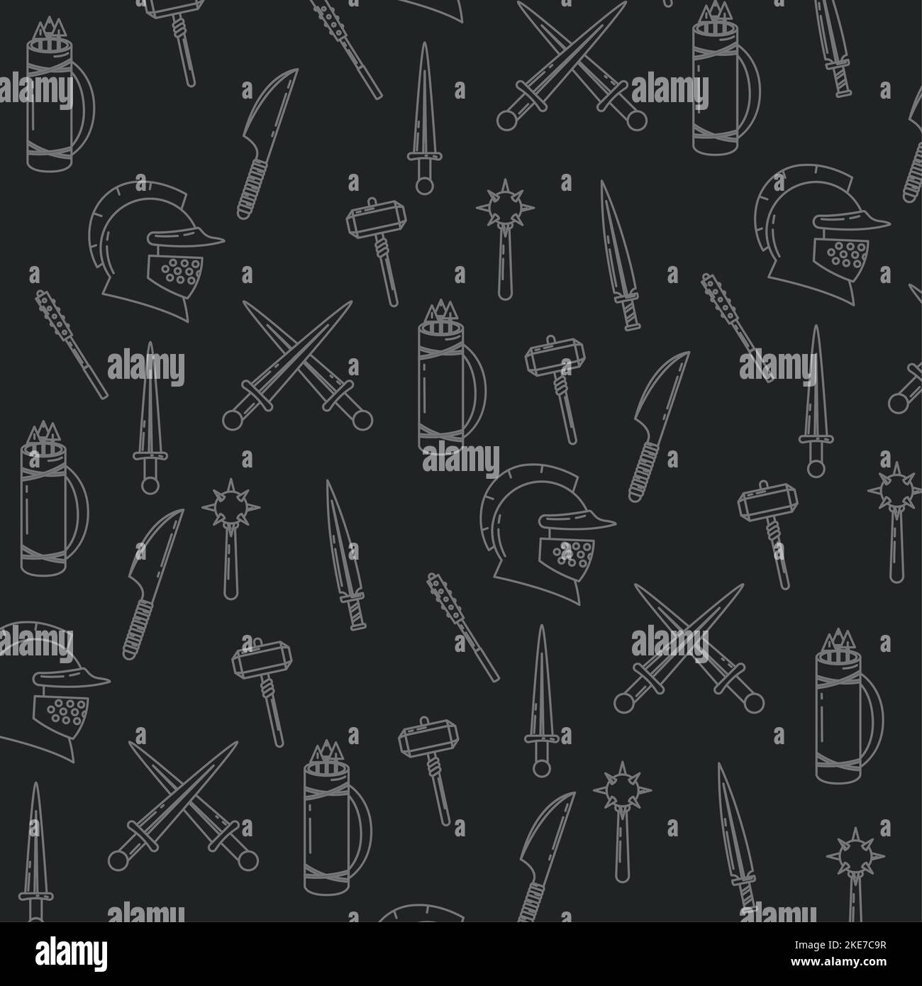 Seamless pattern background with medieval weapons icon Vector Stock Vector Image & Art - Alamy