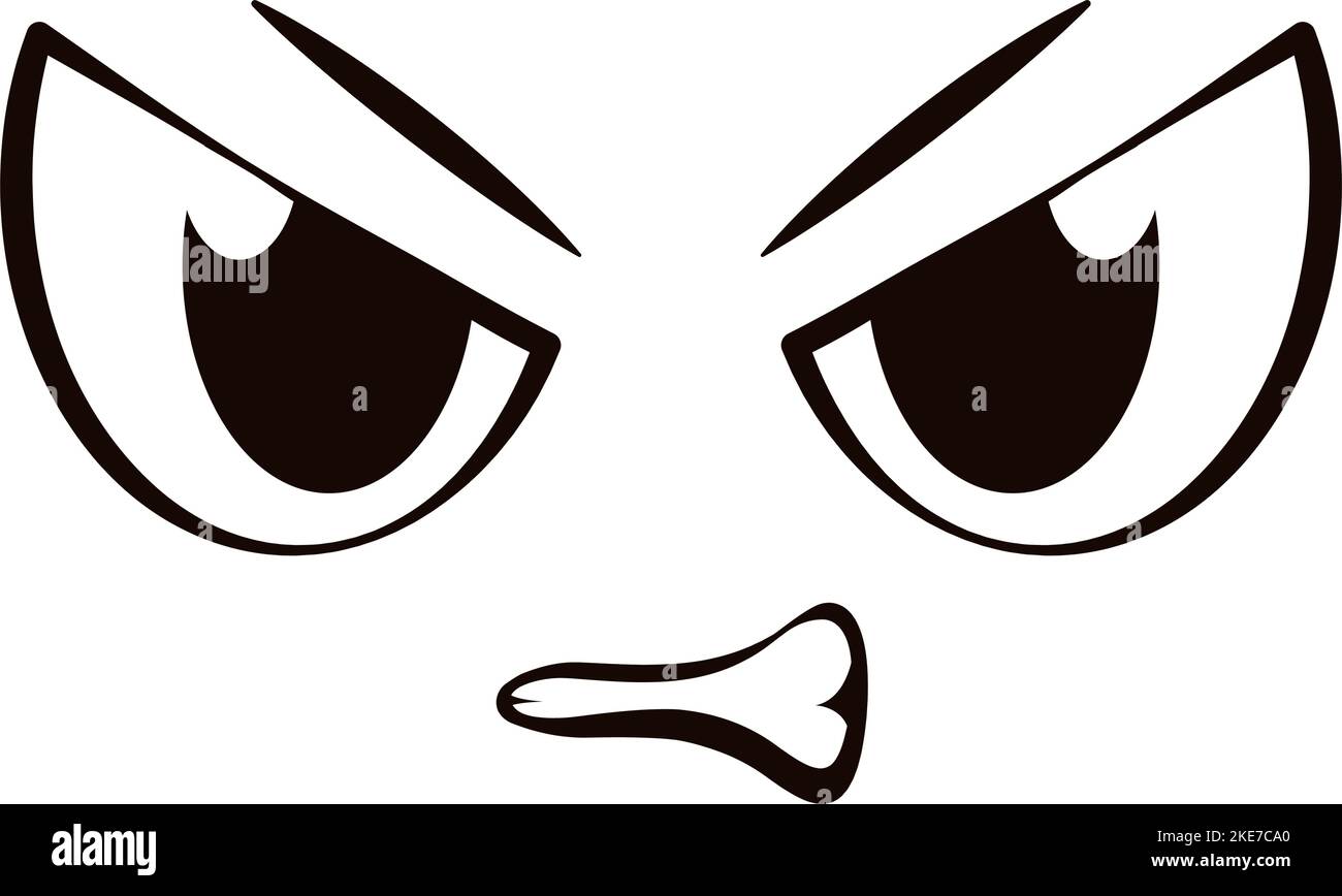 Flat angry expression emote avatar Vector Stock Vector Image & Art - Alamy