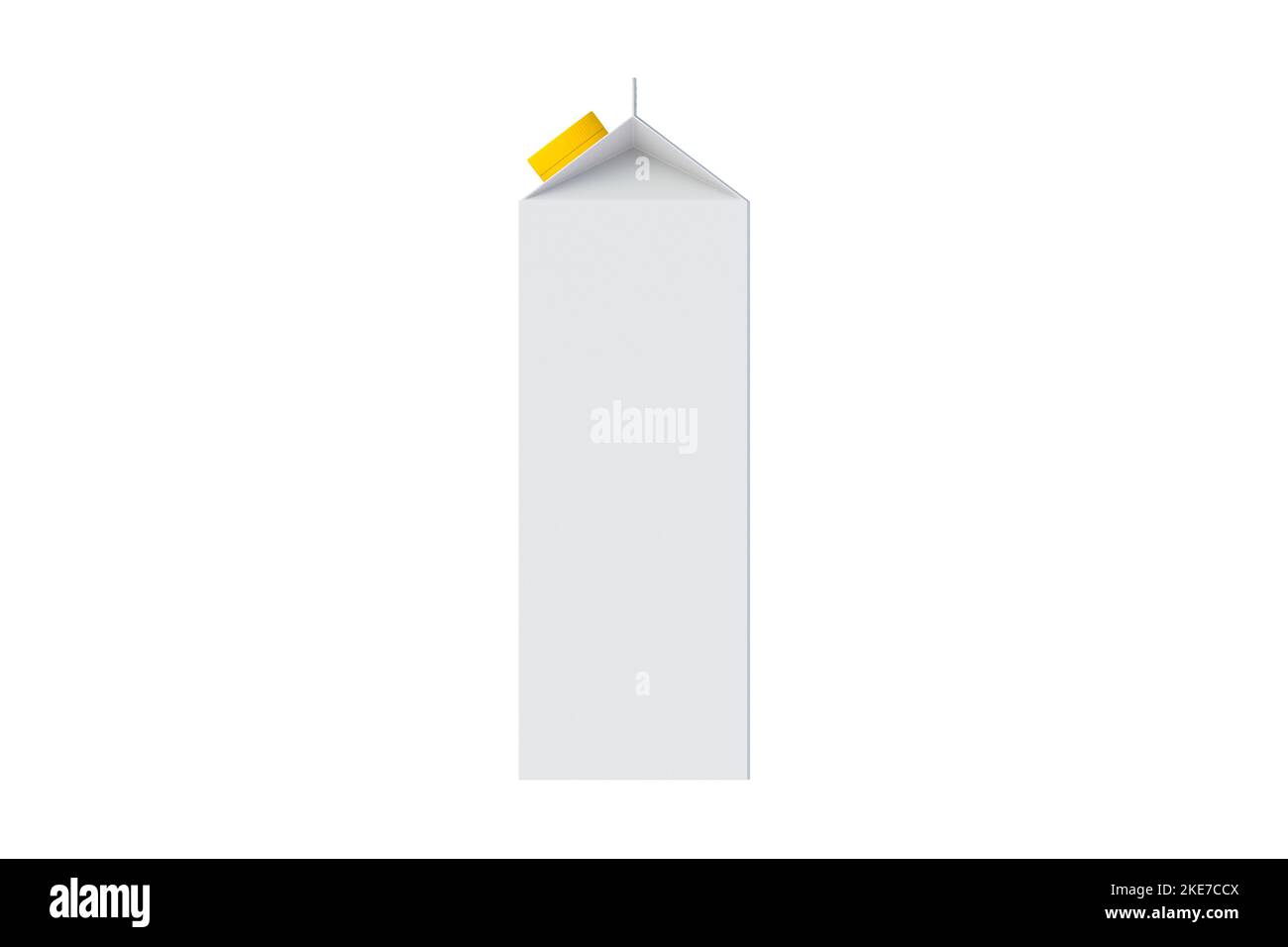 Package of milk isolated on white background. 3d render Stock Photo - Alamy