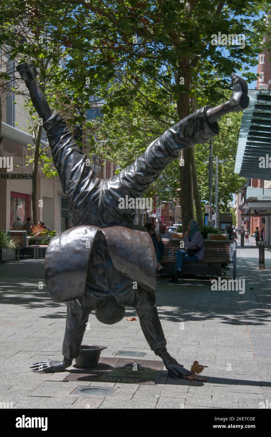 Street performer, Percy Button (1892 - 1954) in Perth, Western ...