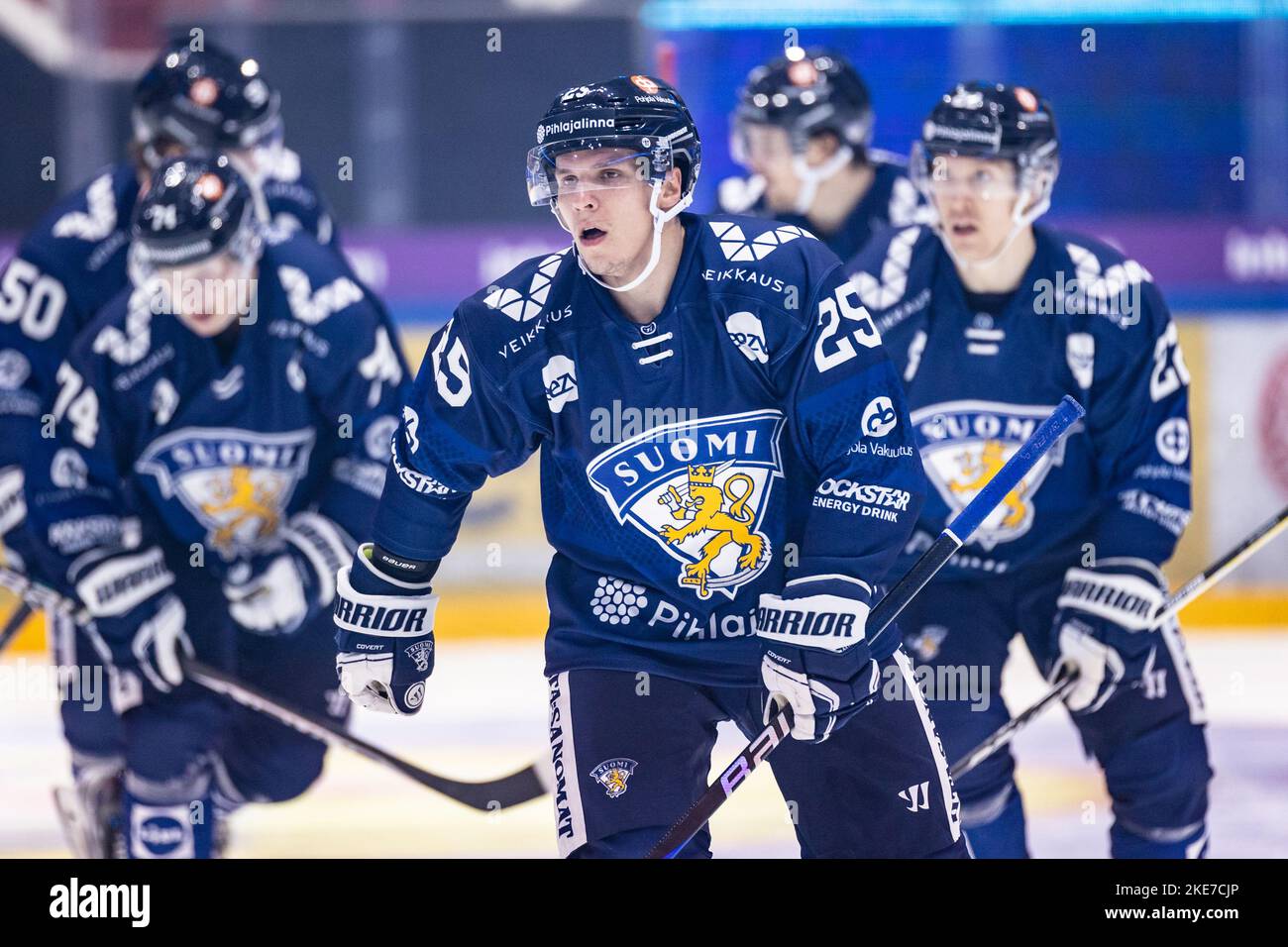 TURKU, FINLAND - NOVEMBER 10: Jere Karjalainen of Finland celebrates ...
