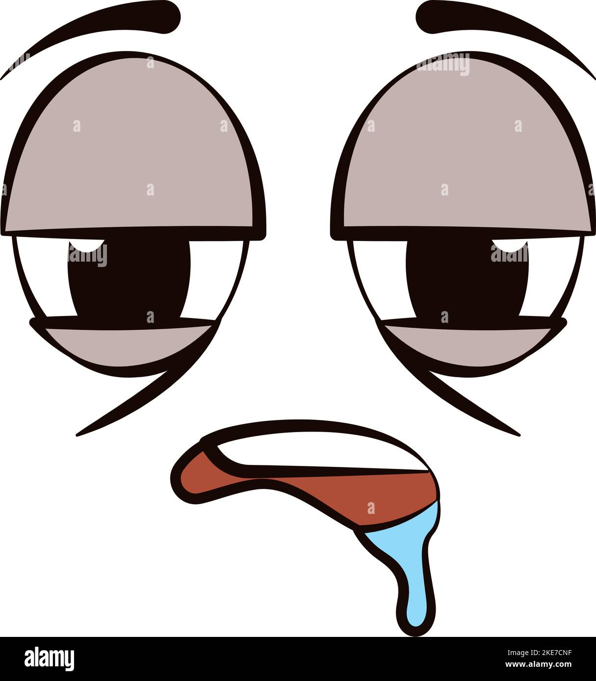 White flat hungry face expression avatar Vector Stock Vector Image ...