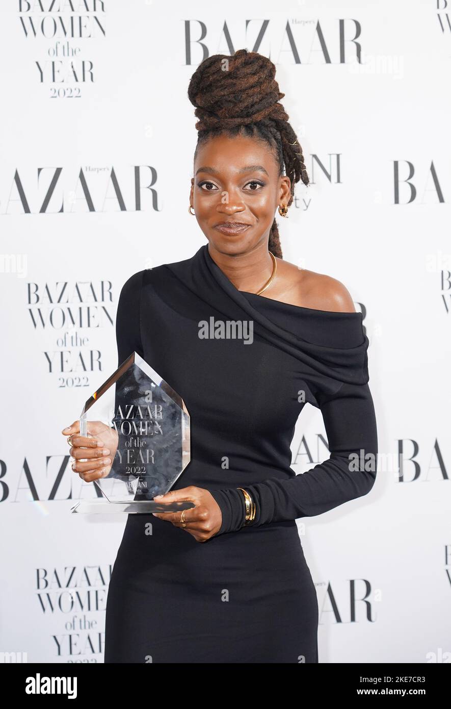 Little SimzÊ with the Musician Award, presented by Clara Amfo, at the ...