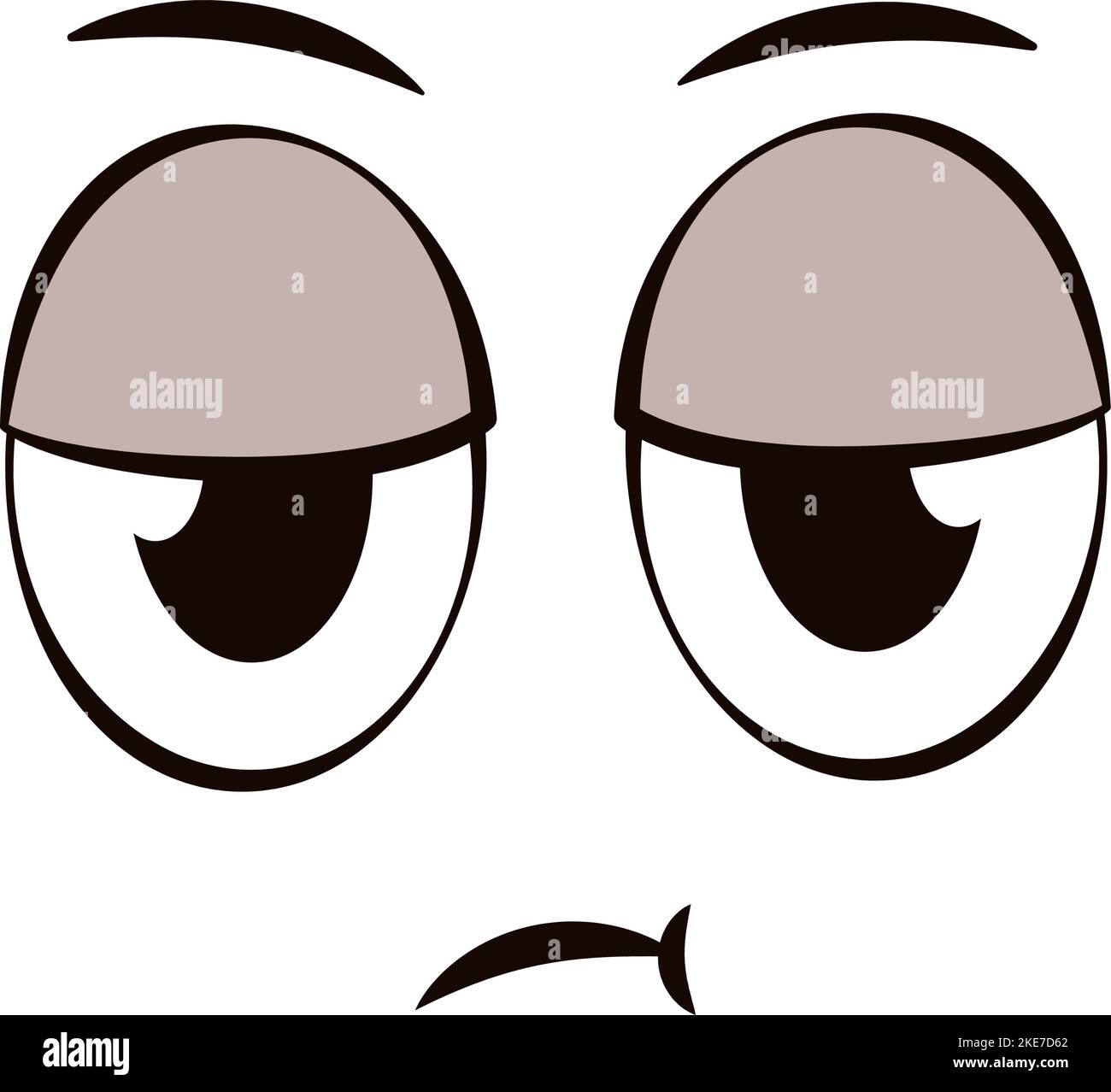 White flat serious face expression avatar Vector Stock Vector Image ...