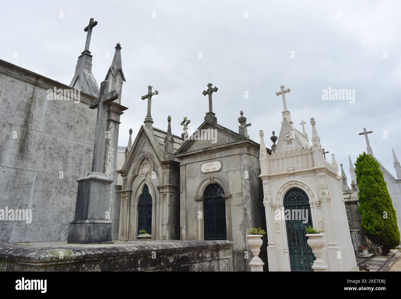 Porto, Portugal, Agramonte Cementery with historical grave buildings ...