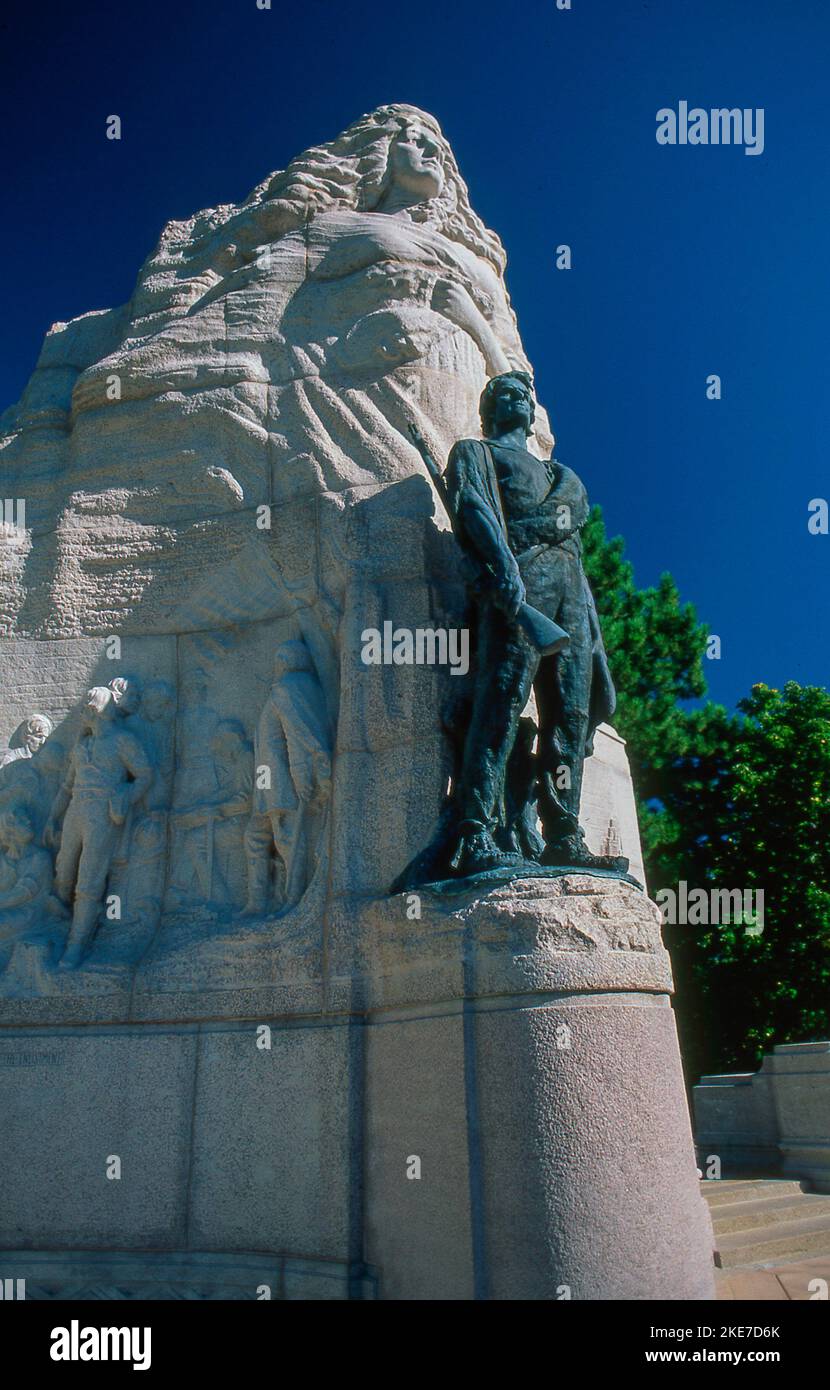 Monument to the Mormon Battalion at the Utah State Capitol Stock Photo ...